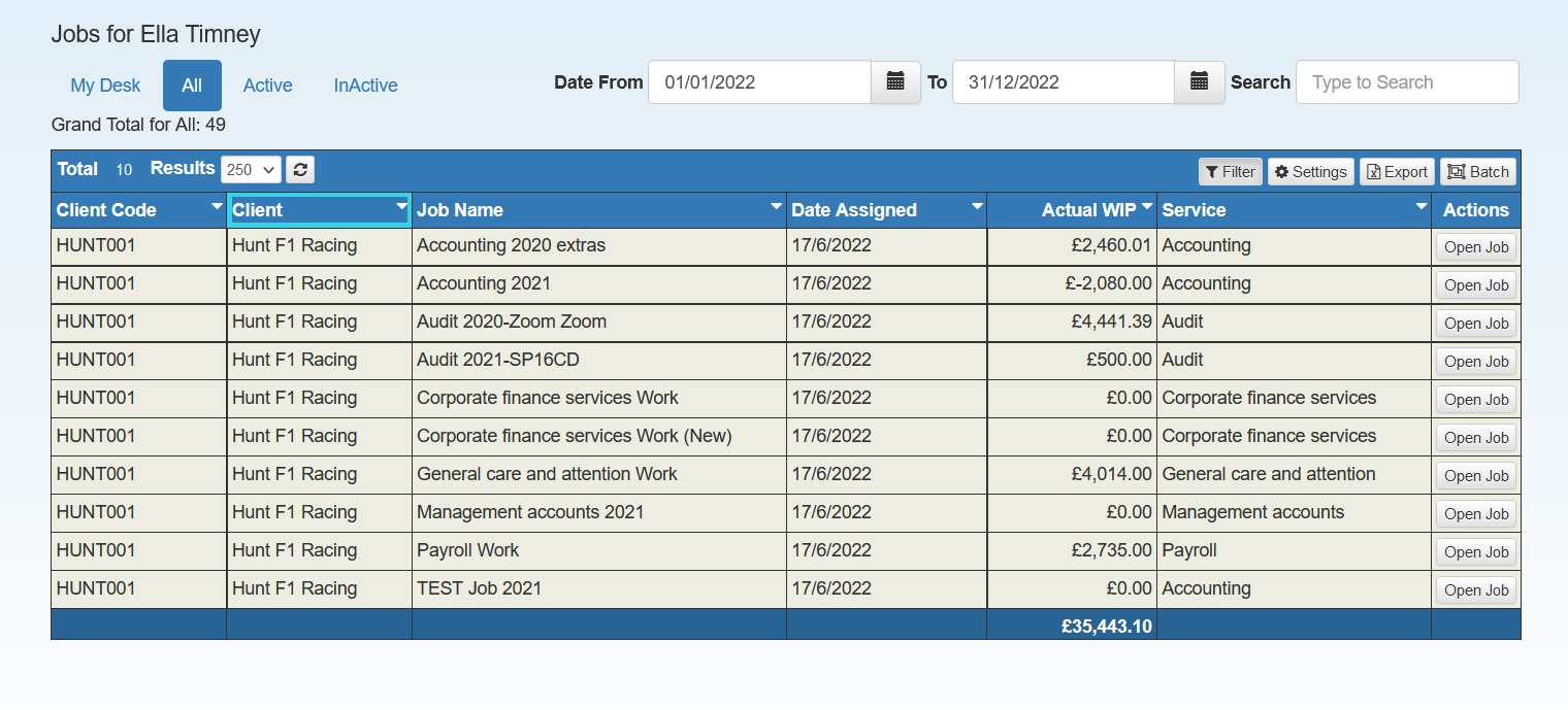 Use in-column filtering
